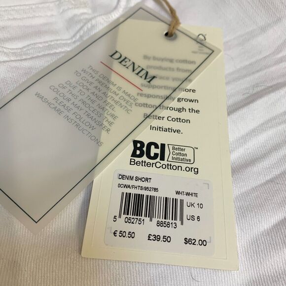 Fat Face | Shorts | Fat Face Womens Solid White Cotton Denim Jean ...